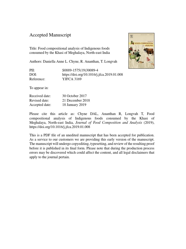 Accepted Manuscript | PDF | Dietary Fiber | Diet & Nutrition
