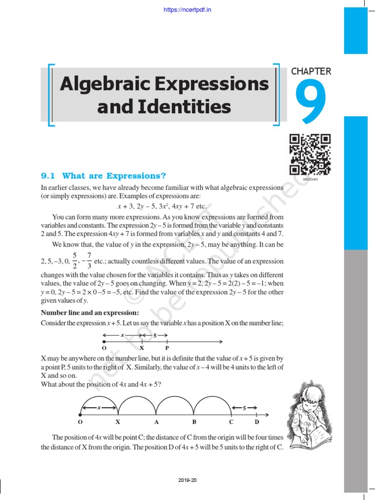Algebraic Expressions and Identities | PDF | Factorization | Polynomial