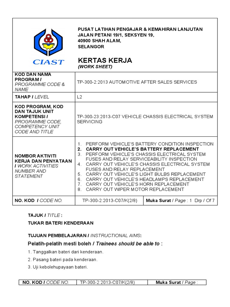 Contoh Kertas Kerja - Amali | PDF