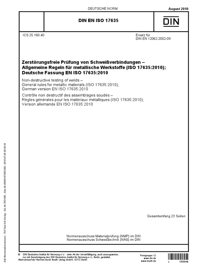 Din en Iso 17635 | PDF