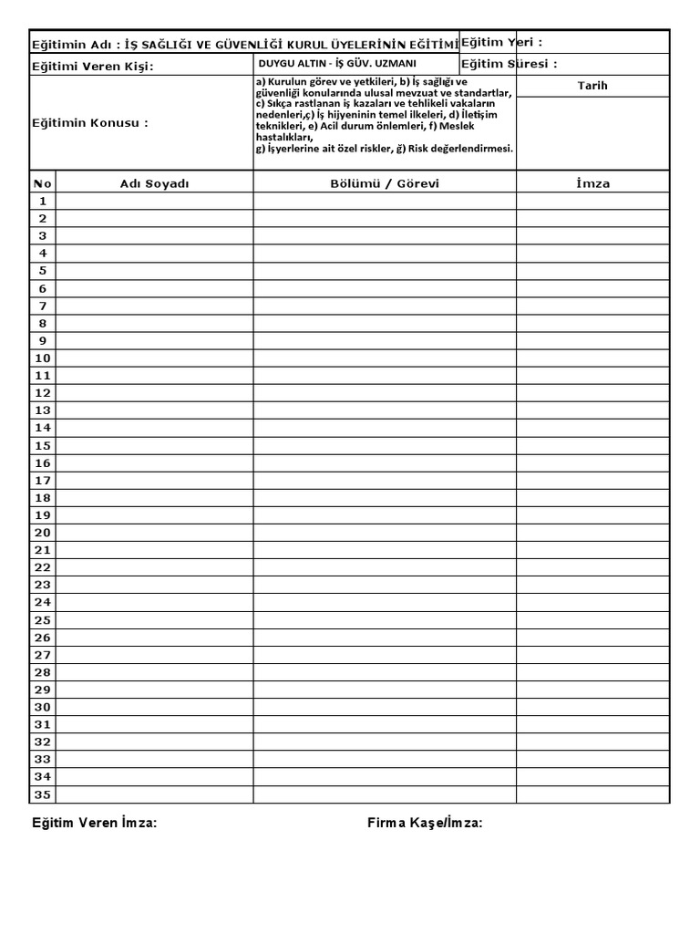 İSG Kurul Eğitimi | PDF