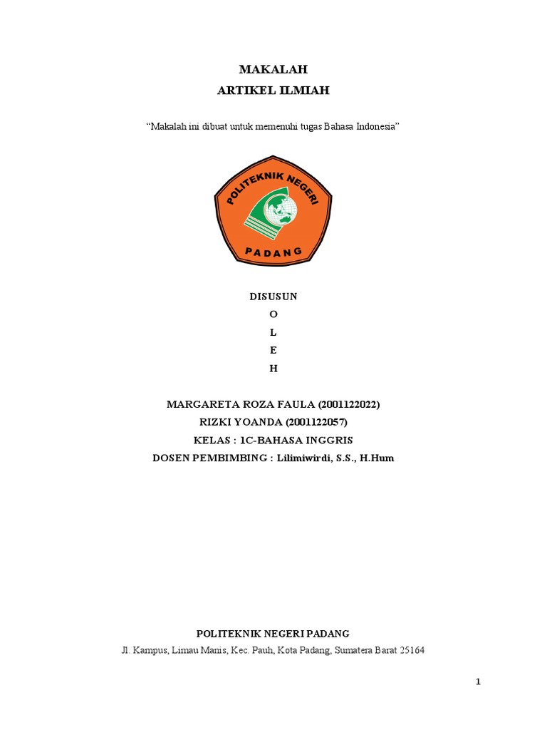 Makalah Artikel Ilmiah KLMPK 9 | PDF | Karier & Perkembangan | Kajian Bahasa Asing