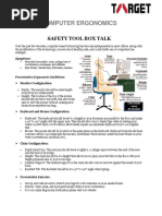 Computer Workstation Ergonomics Self Assessment Checklist | PDF | Chair ...