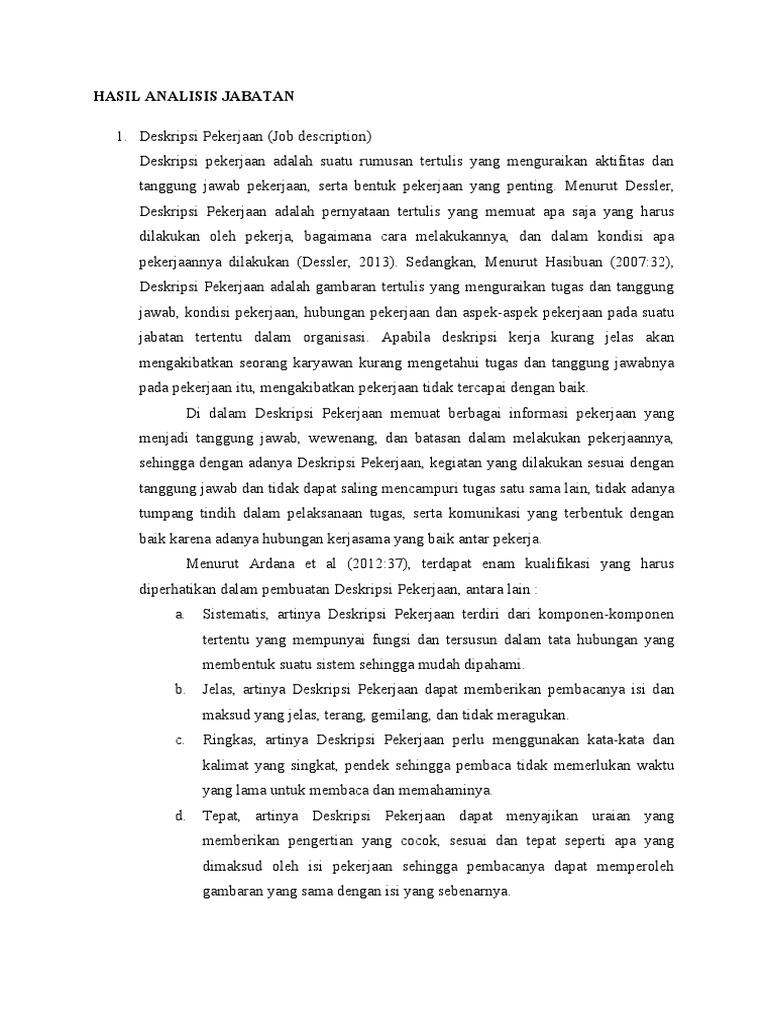 Hasil Dan Metode Anjab | PDF