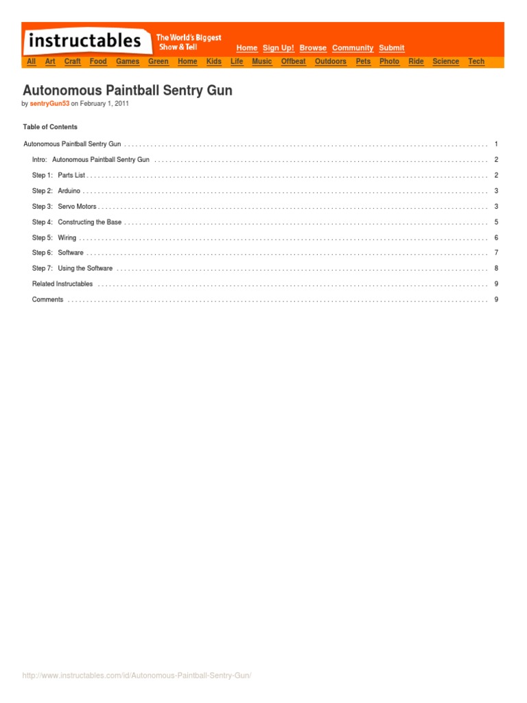 Autonomous Paintball Sentry Gun | PDF | Library (Computing) | Windows 7