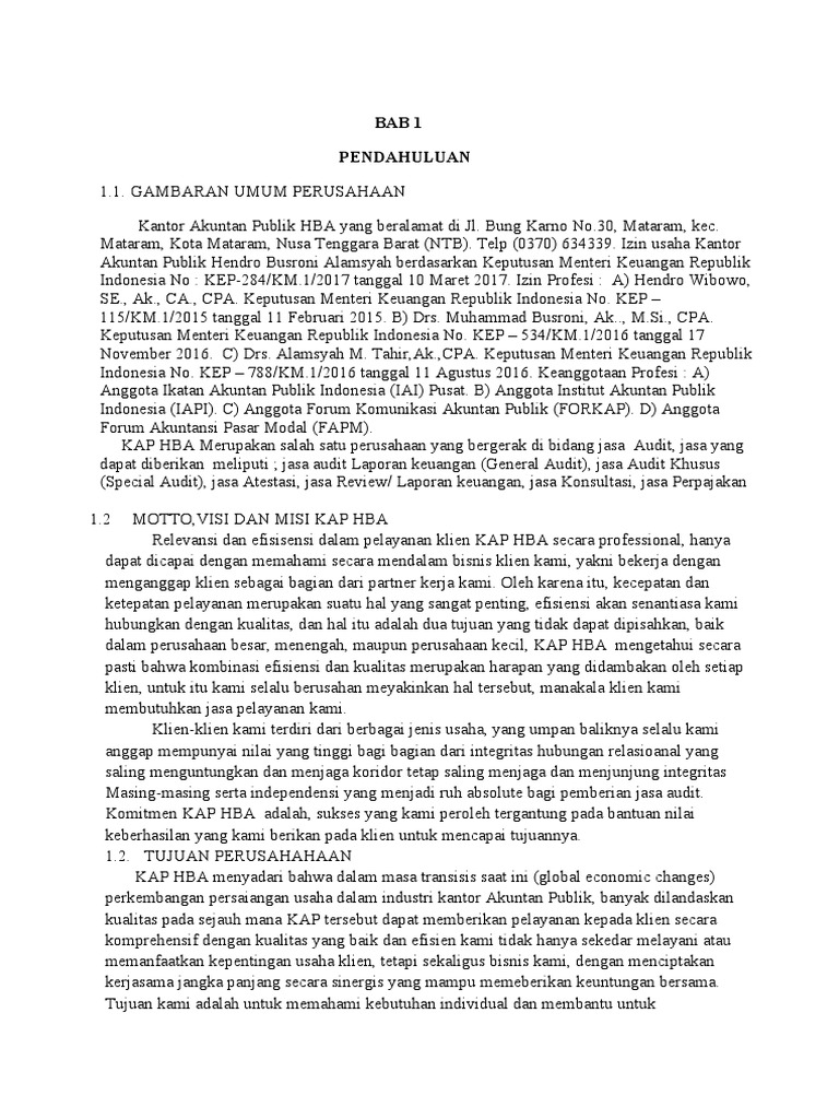 Bab 1 Laporan PKL | PDF