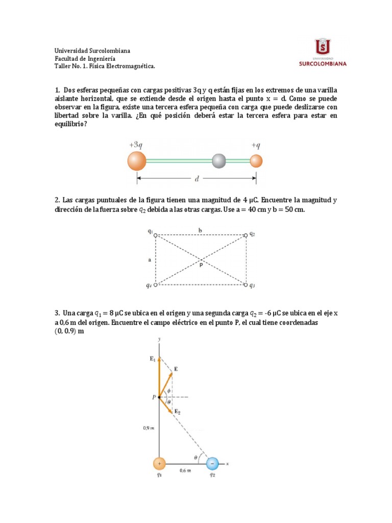 Ejercicios de Física Electromagnética | PDF