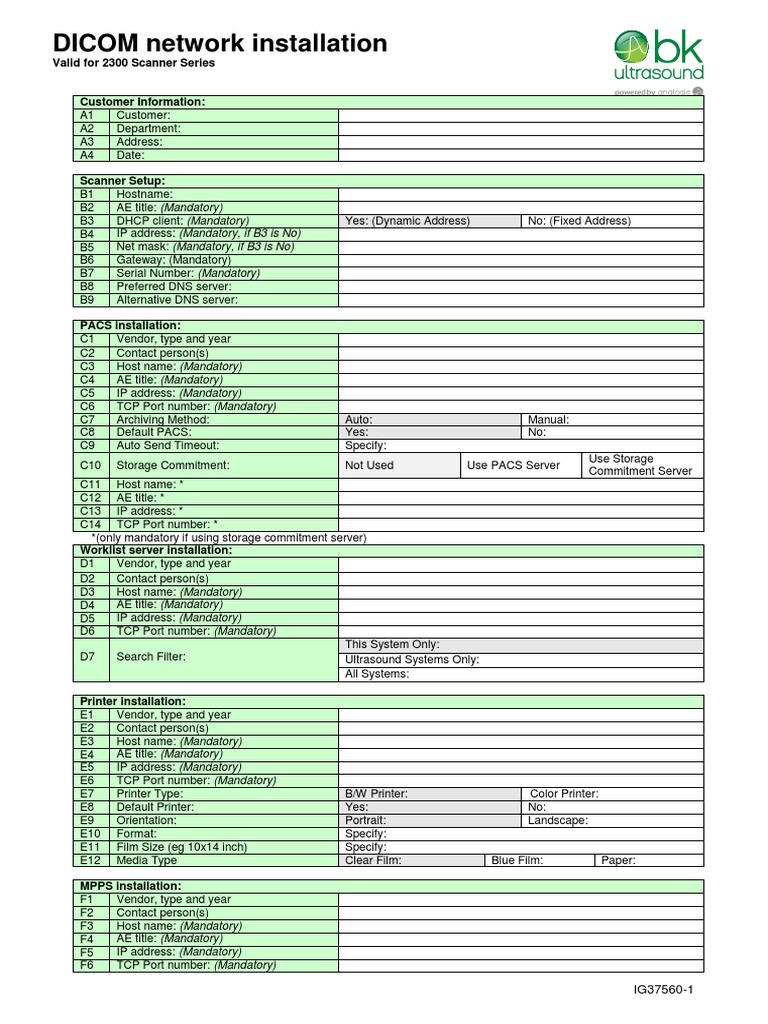 Installation Guide For Dicom, Bk3000, Bk5000 | Download Free PDF | Ip ...