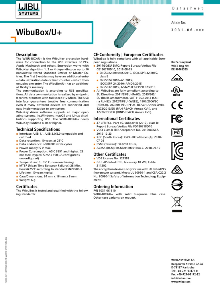 Wibubox/U+: Description Ce-Conformity - European Certificates | PDF ...