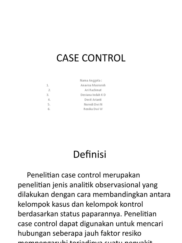 Case Control | PDF