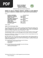 Barangay Assembly Minutes | PDF