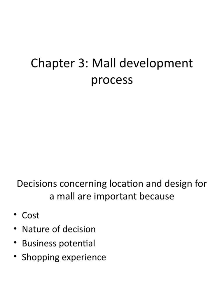 Mall Development Process Overview | PDF | Shopping Mall | Retail