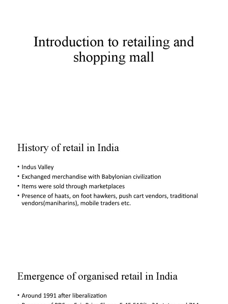 Introduction To Shopping and Shopping Mall | PDF | Retail | Economies