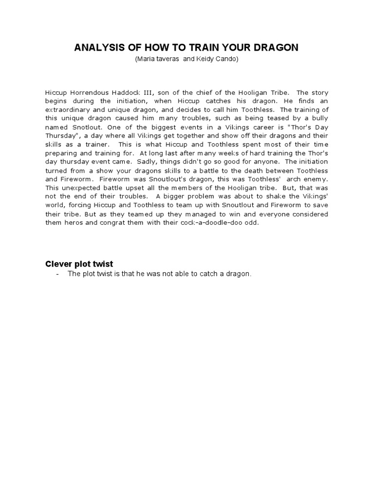 Analysis of How To Train Your Dragon | PDF