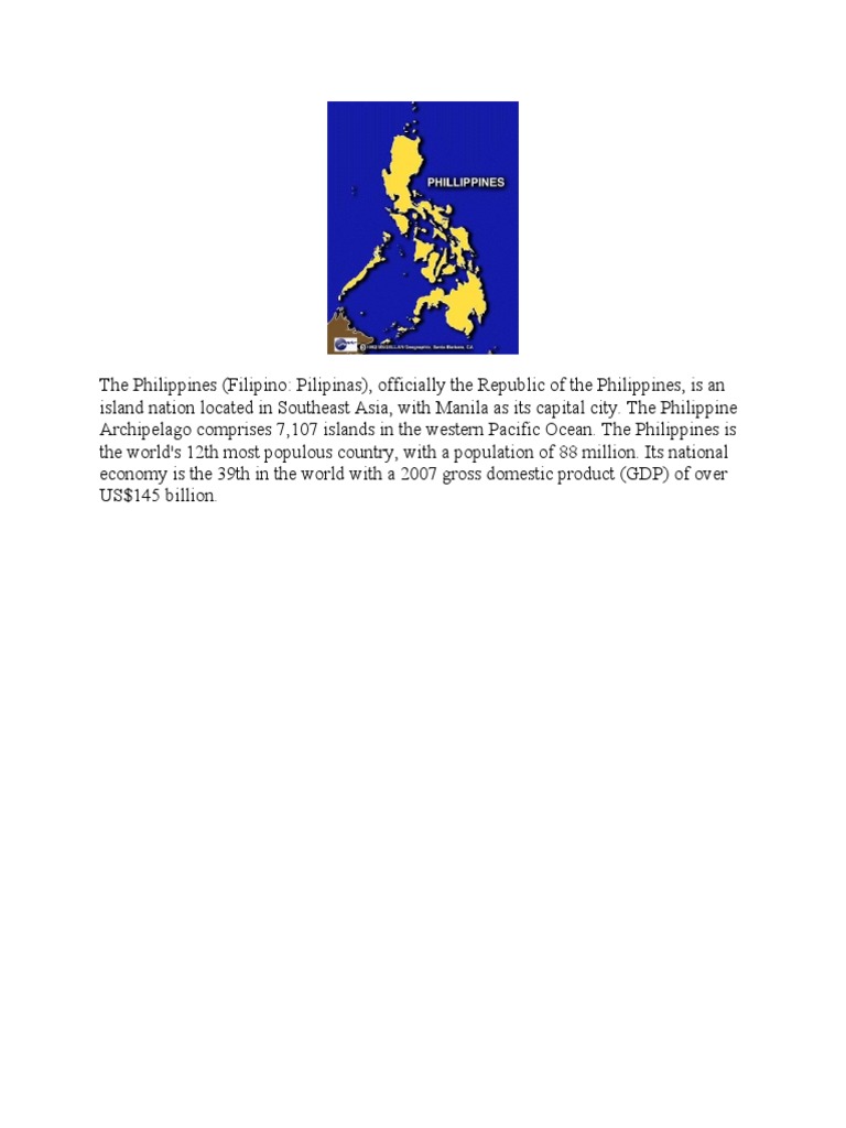 Overview of the Philippines' Geography and Economy | PDF