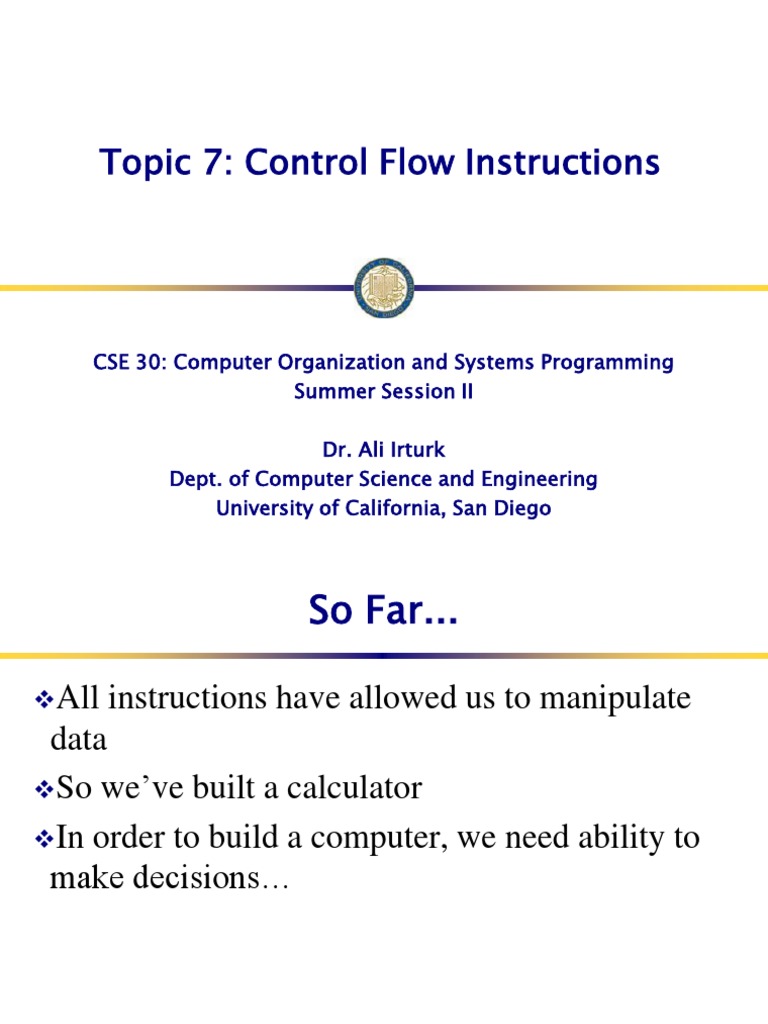 Contol Flow Instructions | PDF | Control Flow | Arm Architecture
