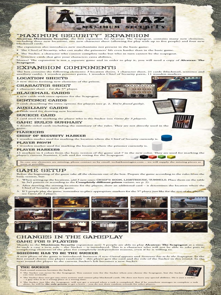 Alcatraz Maximum Security | PDF | Tabletop Games | Gaming
