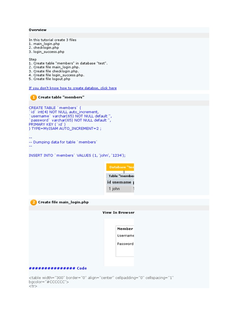 If You Don't Know How To Create Databse, Click Here ...