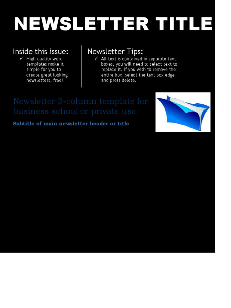 Technology Business Newsletter Template | PDF | Computing