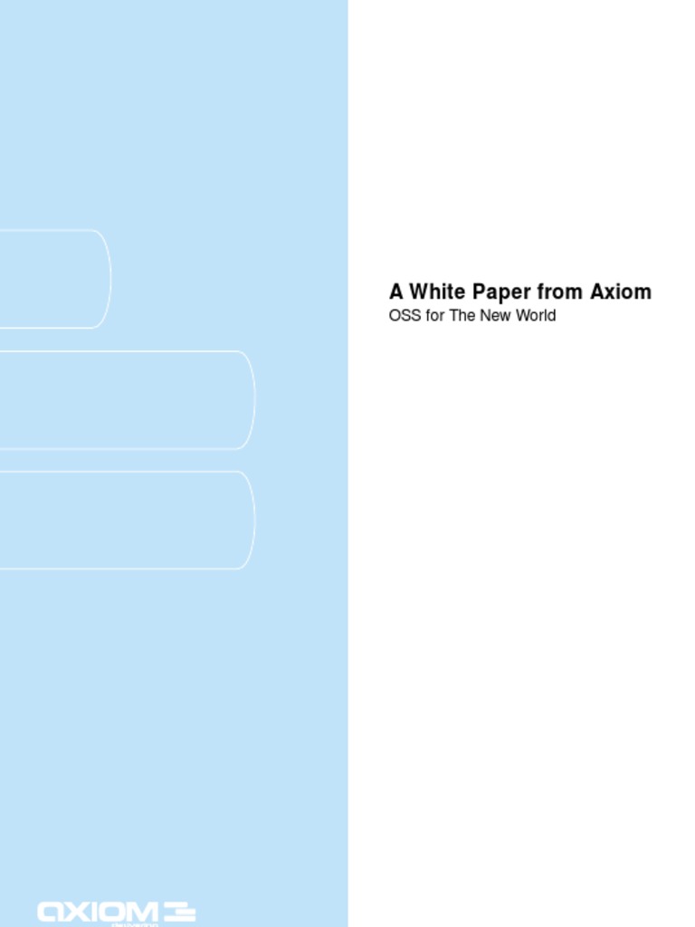OSS - Axiom White Paper 28.09.01 | PDF | Computer Network | Operating ...