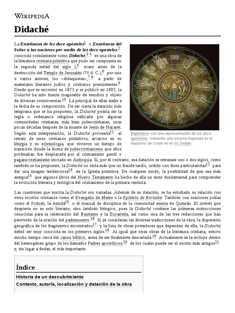 Didaché | PDF | orador del Señor | Religiones religiosas