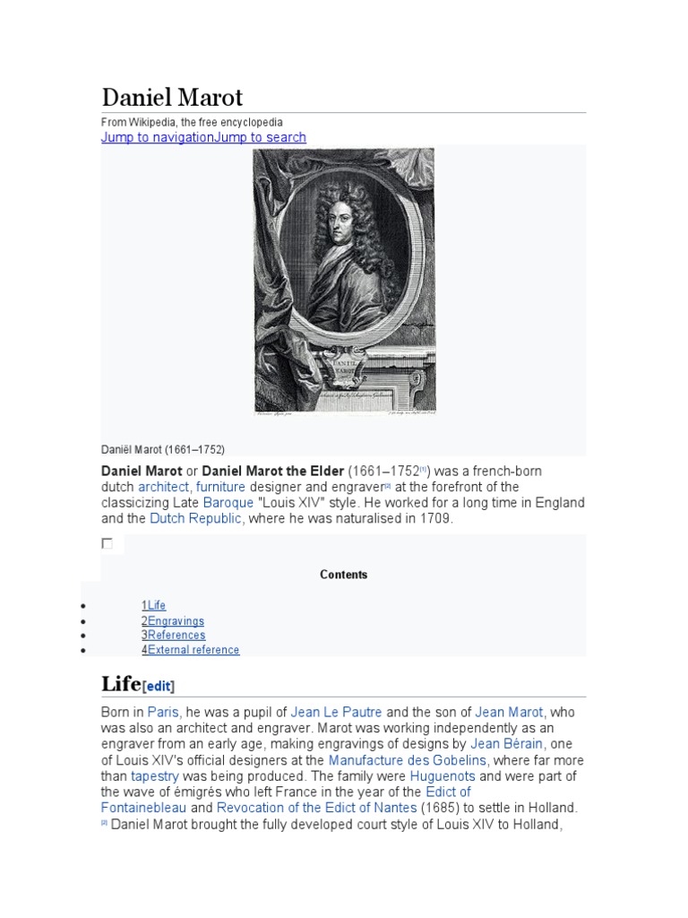 Daniel Marot: Jump To Navigation Jump To Search | PDF