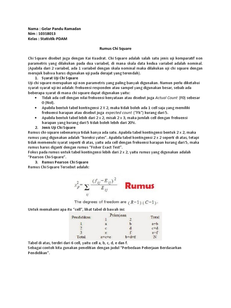Rumus Chi Square | PDF
