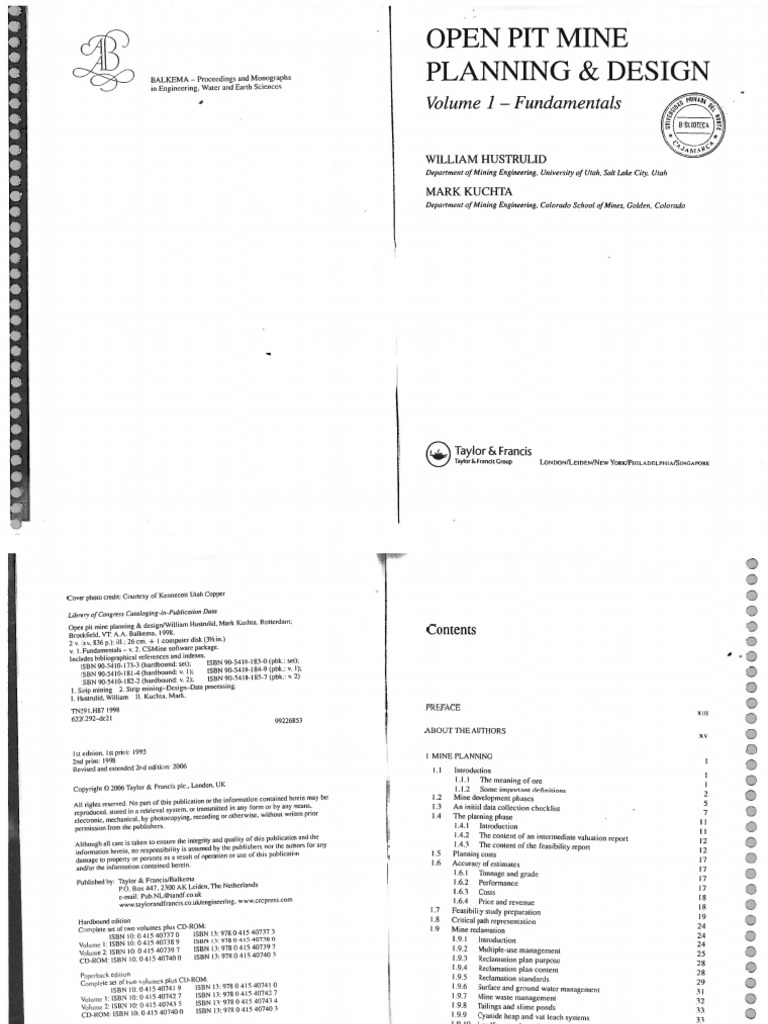 Open Pit Mine Planning and Design Hustrulid | PDF