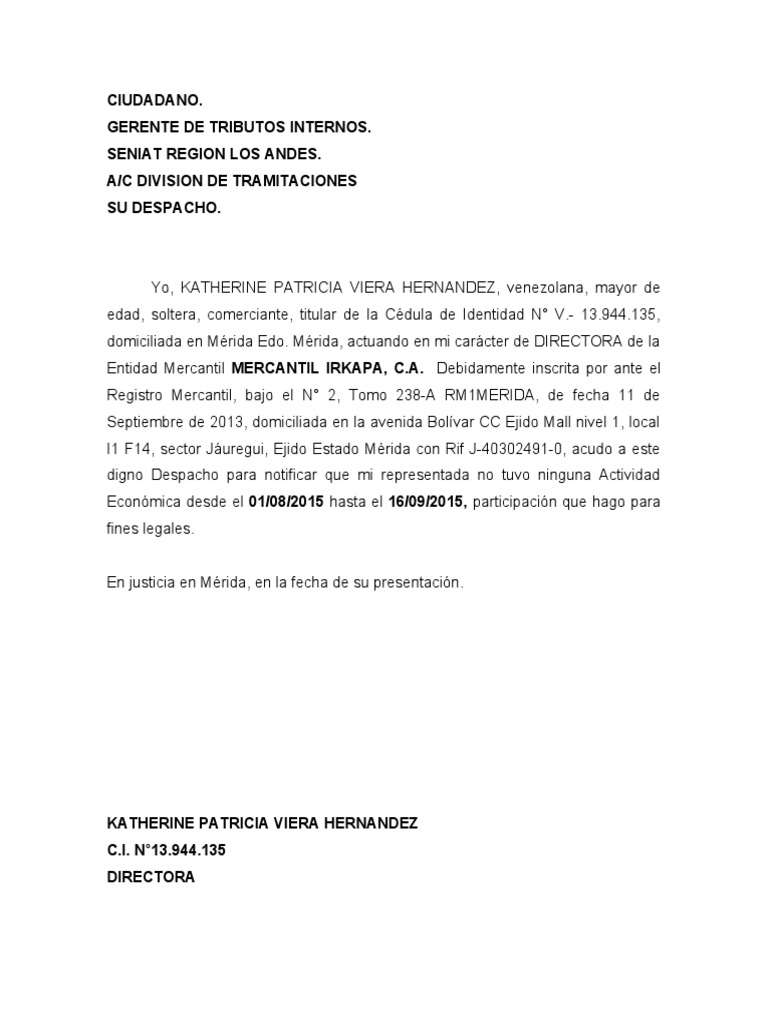 Notificaciones de inicio y cese de actividades económicas de diferentes ... Notificaciones de inicio y cese de actividades económicas de diferentes ...