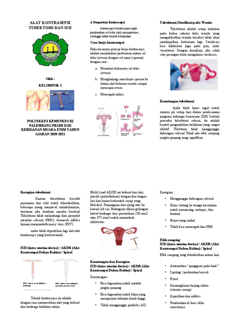 Leaflet Tubektomi Dan Iud | PDF