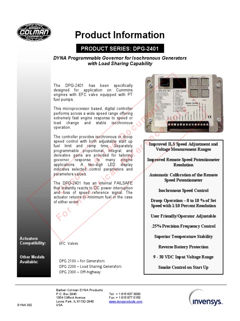 Product Information: Reference Only | PDF