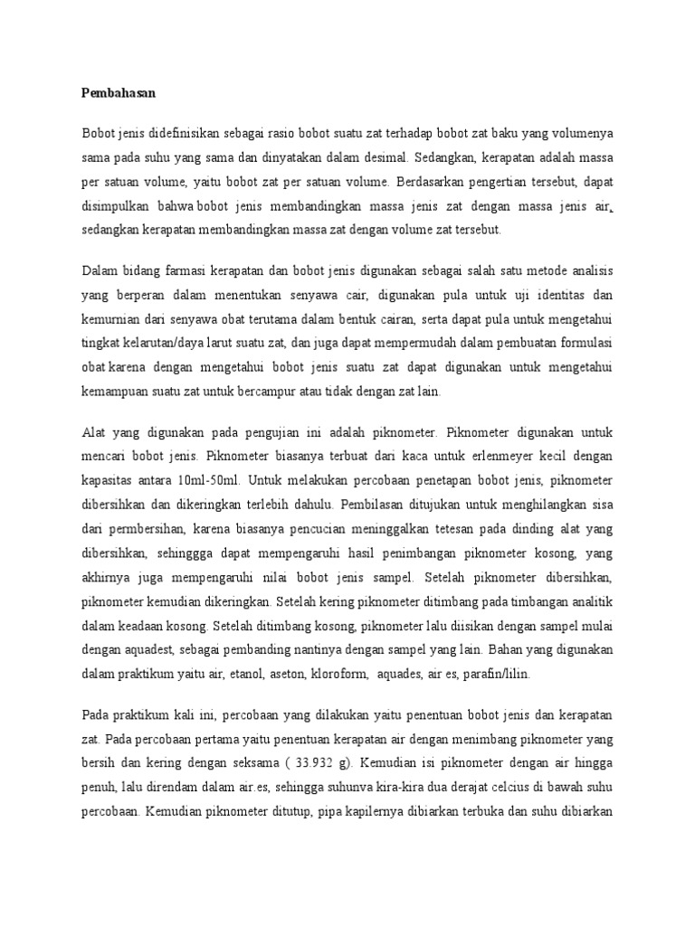 Pengertian Bobot dan Kerapatan Zat | PDF | Sains & Matematika