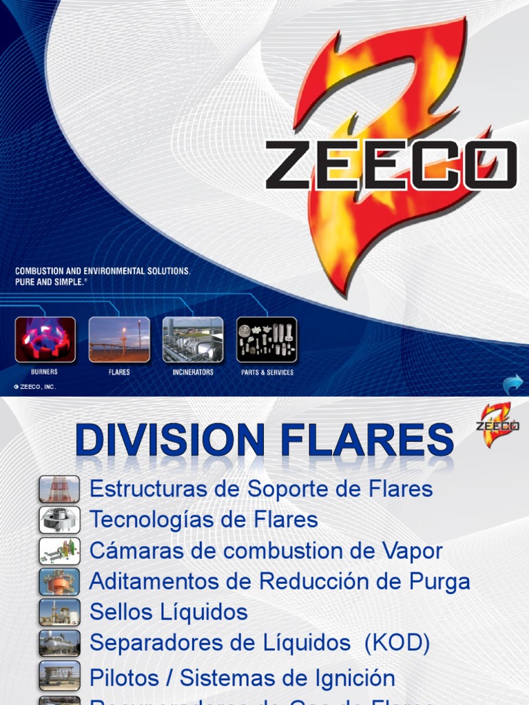 2 Presentación Flares Zeeco | PDF | Chimenea | Combustión