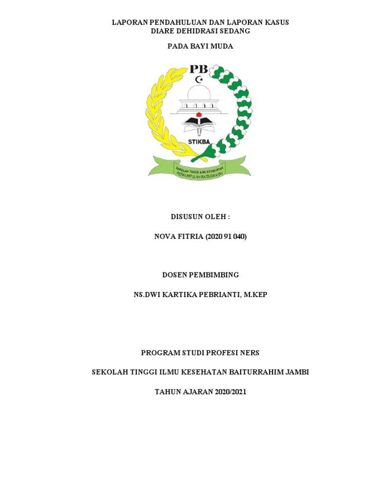 Judul yang tepat untuk dokumen tersebut adalah: "Laporan Kasus Diare Dehidrasi Sedang pada Bayi ...