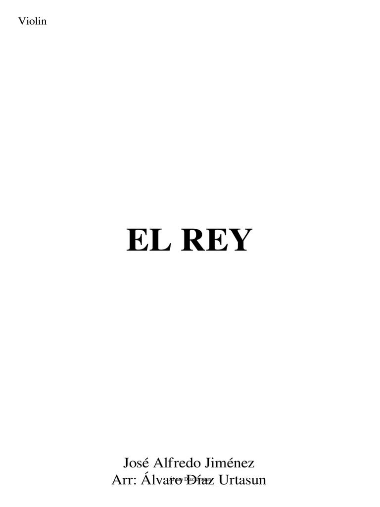 El Rey: Violin Sheet Music | PDF