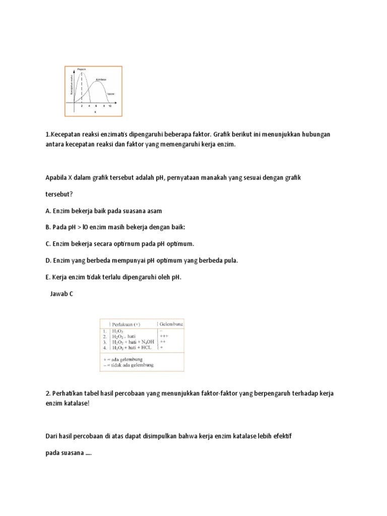 Soal Enzim | PDF