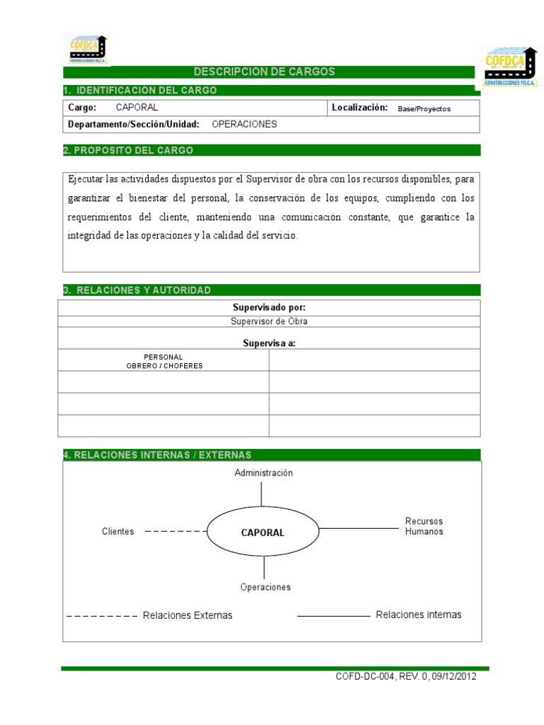 Cofd-Dc-004 Caporal | PDF | Calidad (comercial) | Business