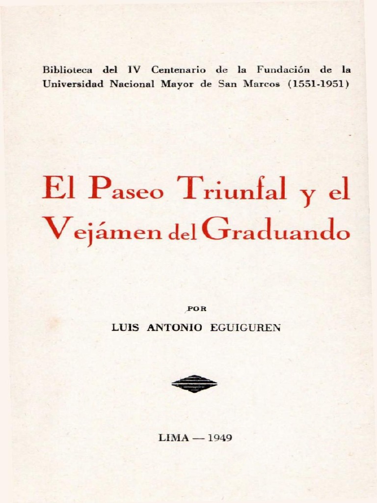 El Paseo Triunfal y El Vejamen Del Graduando | PDF