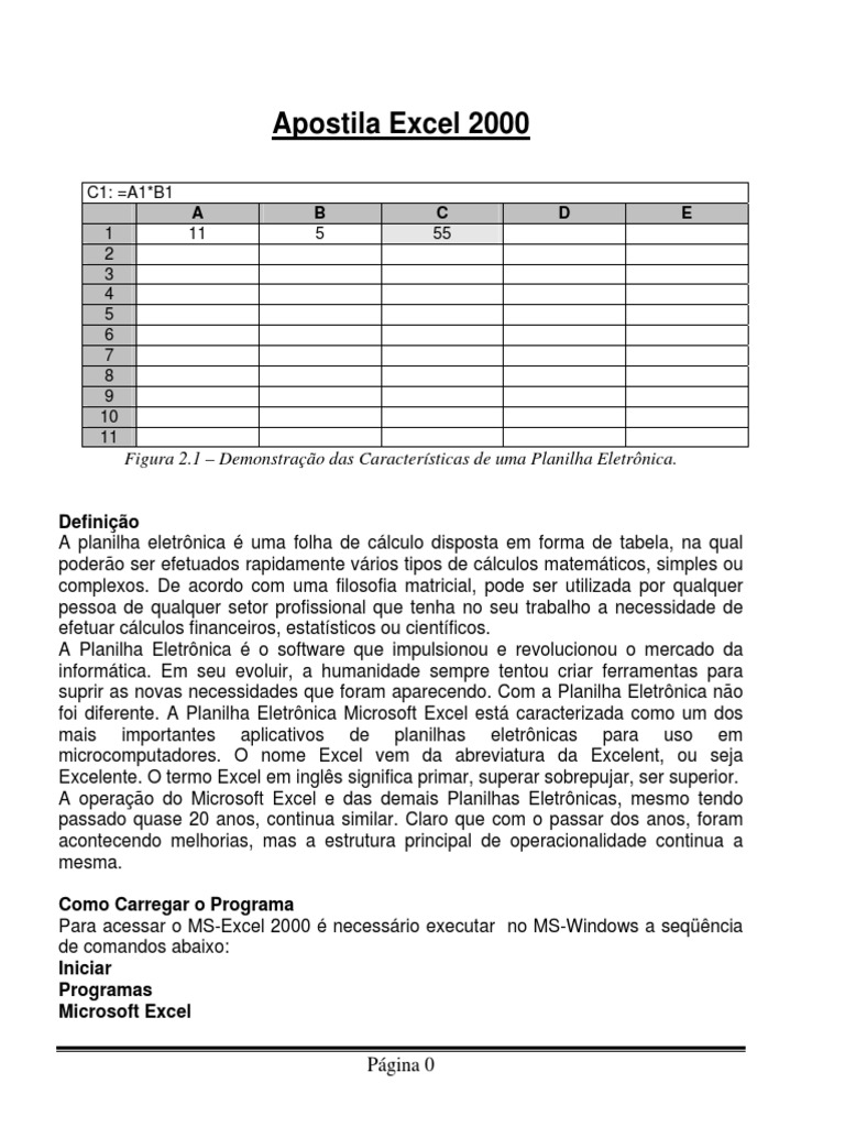 Módulo Excel | PDF | Planilha | Microsoft Excel