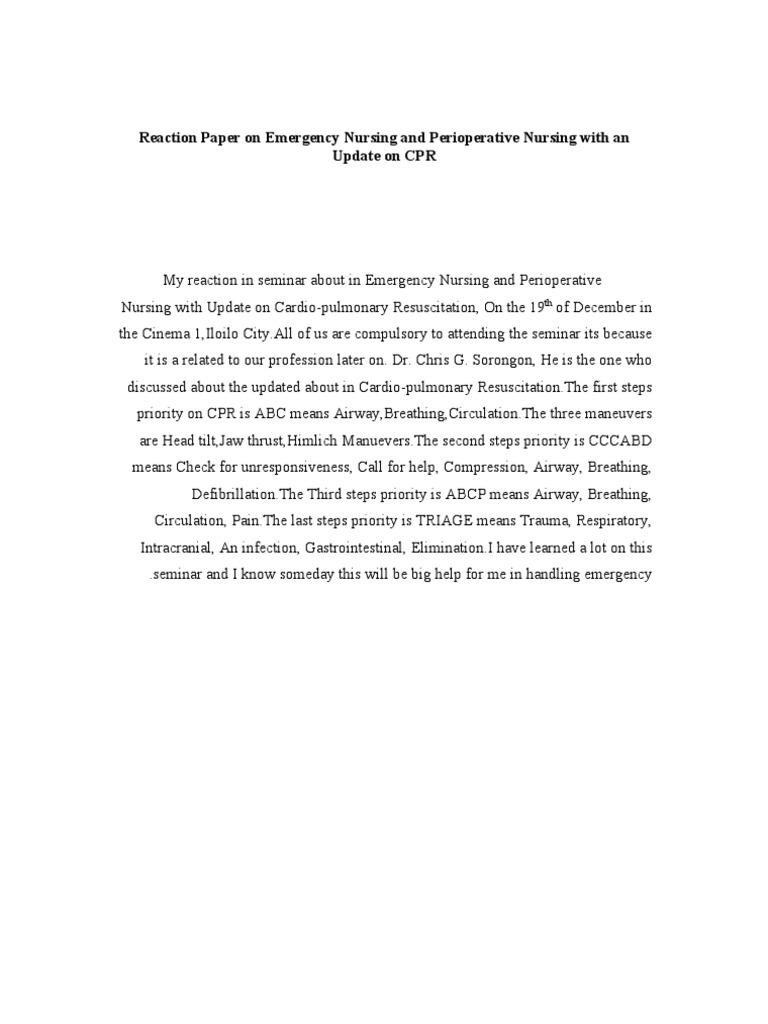 Reaction Paper