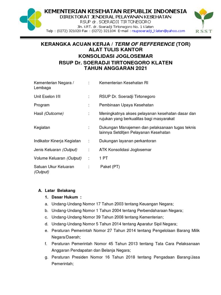 Kak Atk Bahan Komputer Tender | PDF