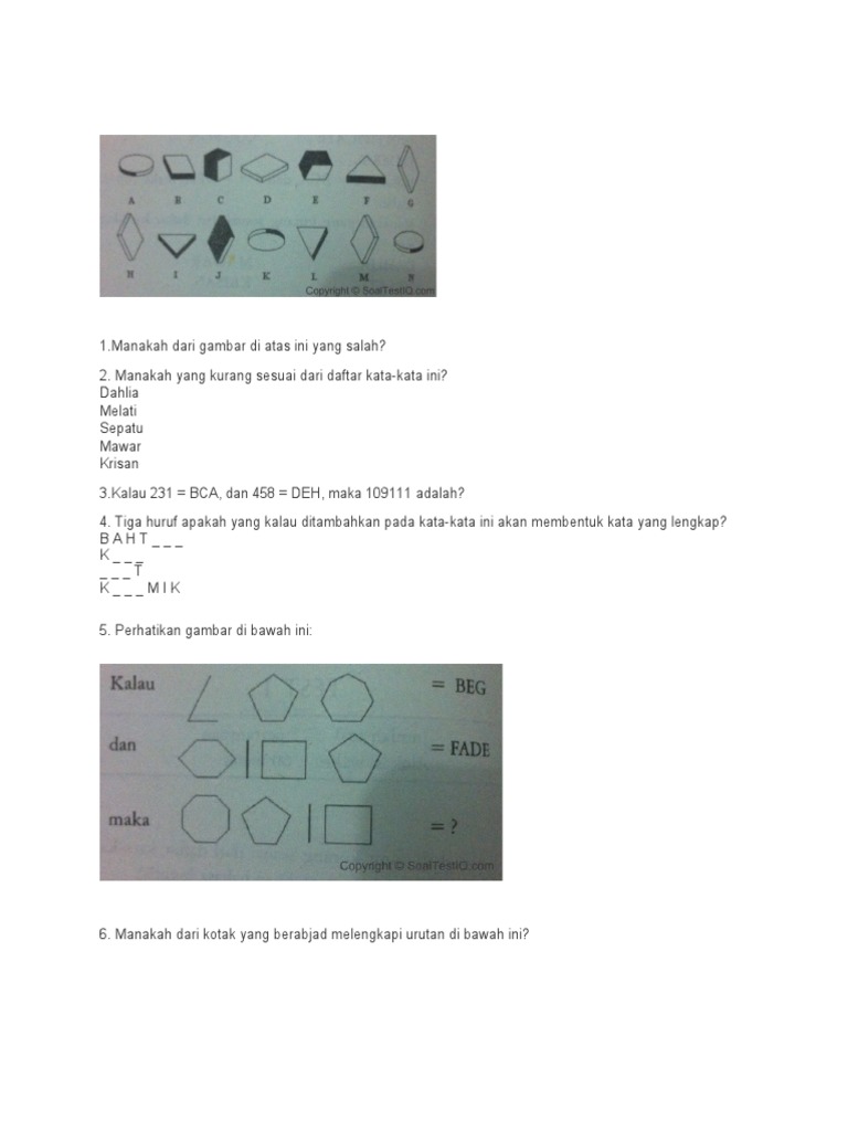 Soal Iq Pdf