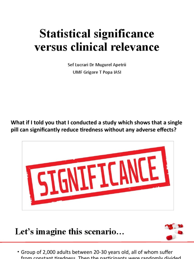 Statistical Significance Versus Clinical Relevance | Download Free PDF ...