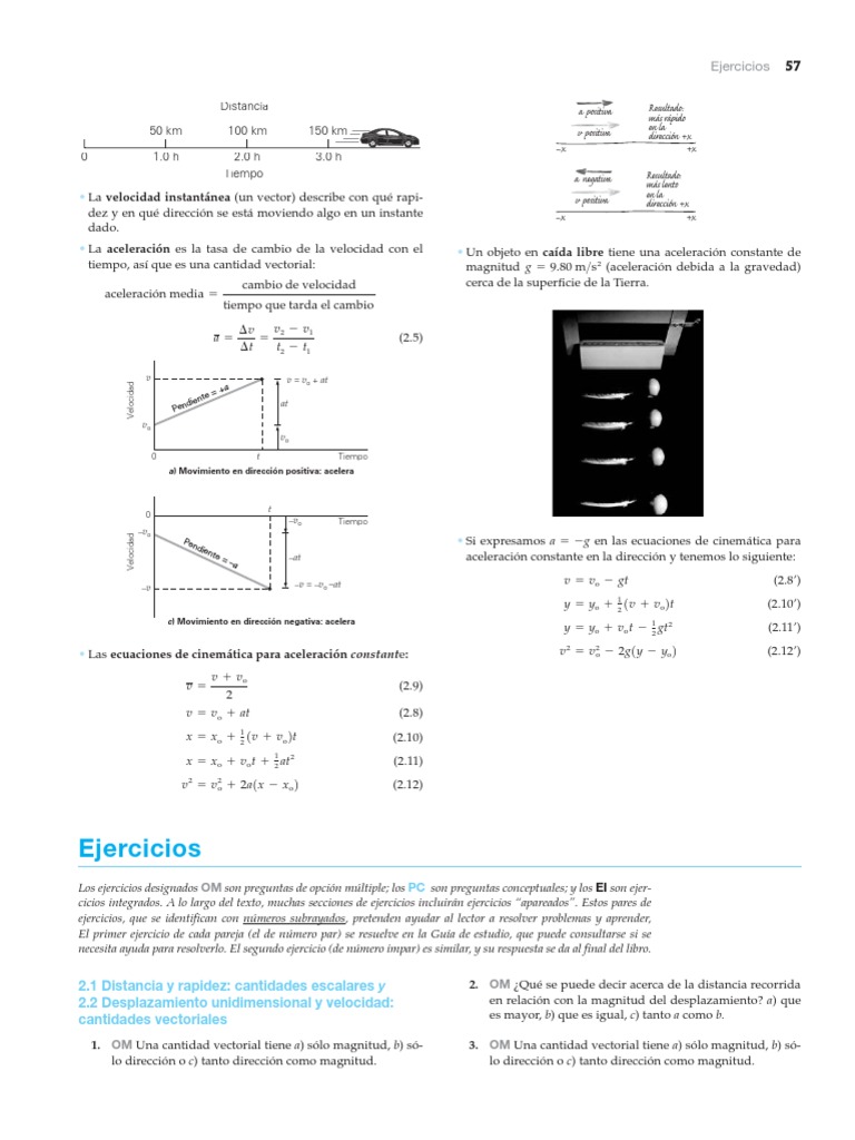 PDF Ejercicios | PDF | Velocidad | Aceleración