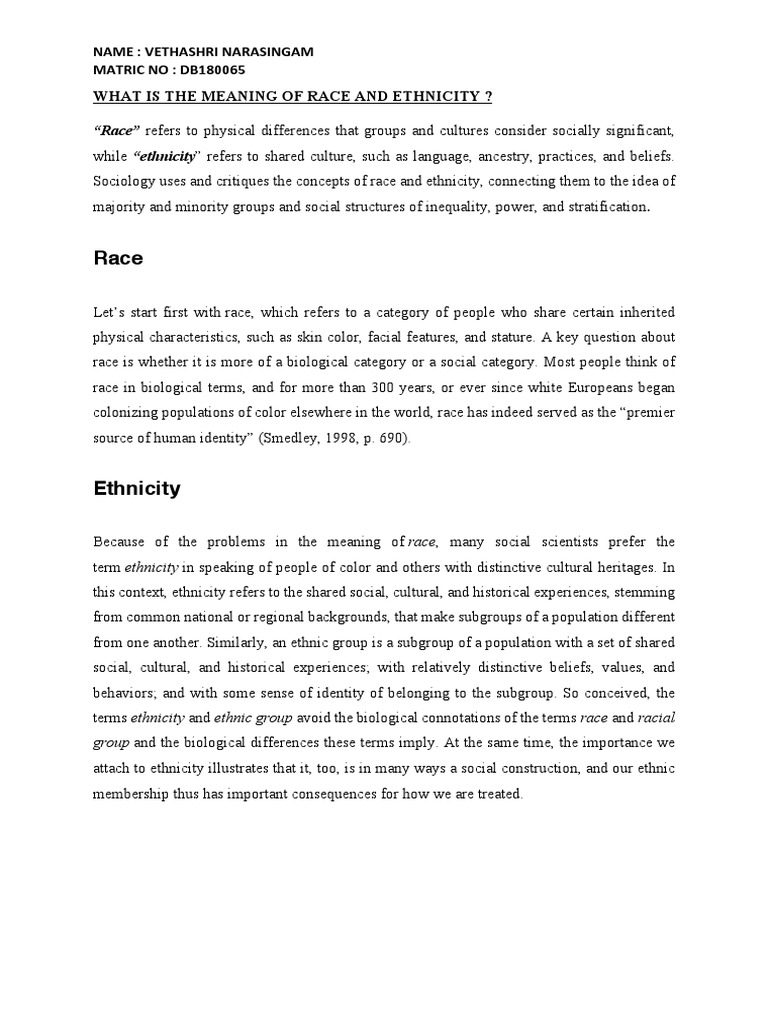 Race & Ethnic | PDF | Race (Human Categorization) | Ethnic Groups