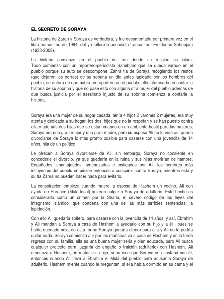 El Secreto de Soraya | PDF | Ali | Violencia