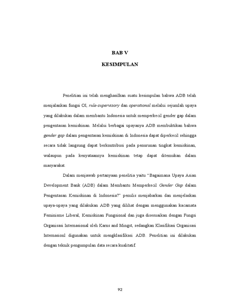 Bab5 - Daftar Pustaka - Kesimpulan Skripsa ADB Gap | PDF