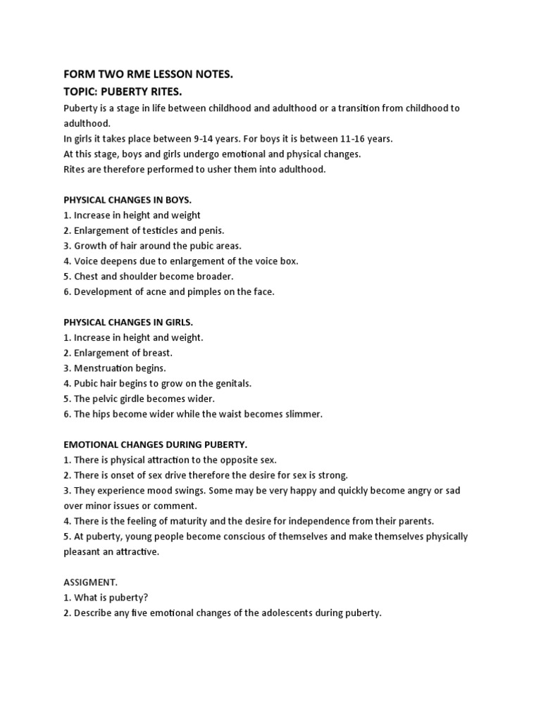 Form 2 Rme Lesson Notes | PDF