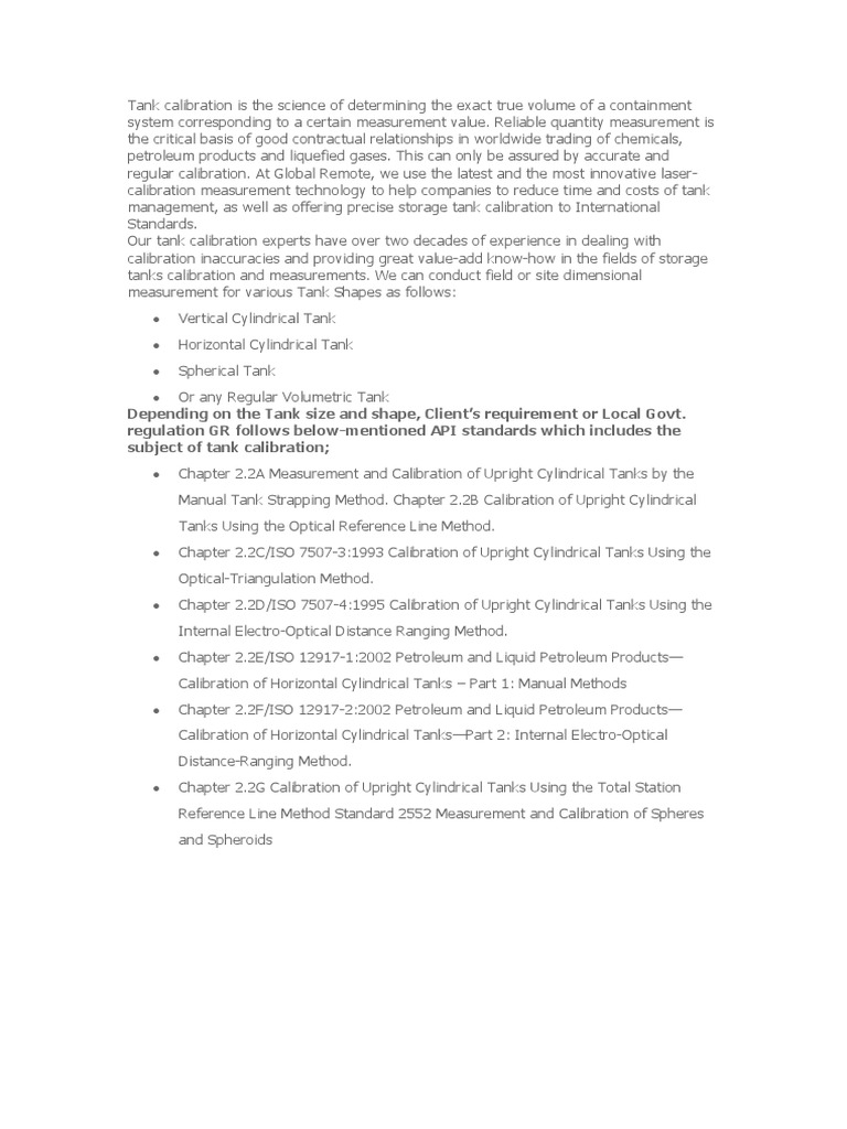 Evaluating Tank Settlements According to International Standards: A ...