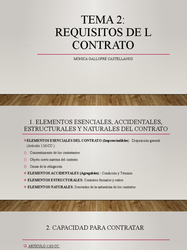 Elementos Esenciales del Contrato | PDF | Documentos legales | Ley común